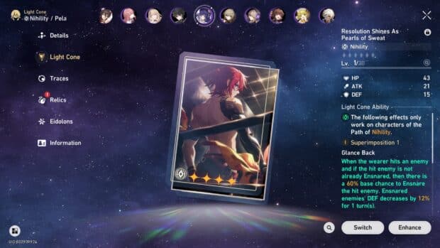 Pela Honkai: Star Rail Guide for Relics, Light Cones, and Skills